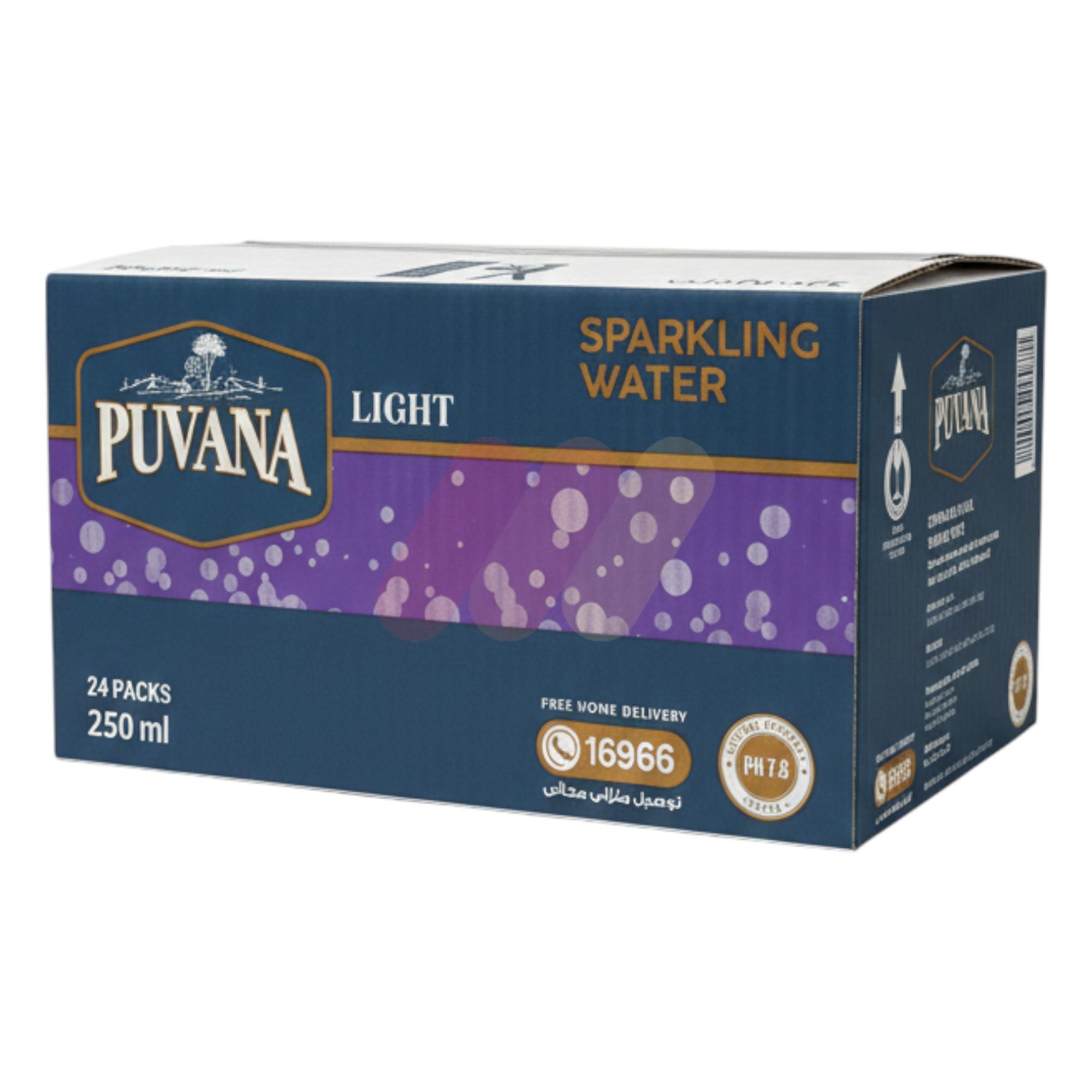 Puvana Sparking Water Glass Light 250 Ml Box 24 Pieces